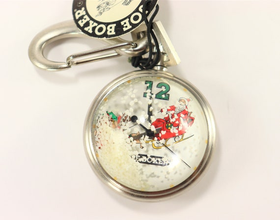 Joe Boxer "All I Want" Santa Pocket Watch with Floati… - Gem