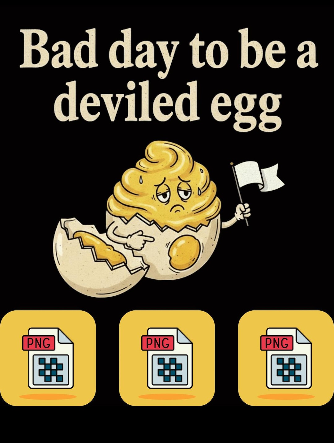 Funny Deviled Egg PNG | Cracked Egg Humor Clipart | Sad Egg Cartoon ...