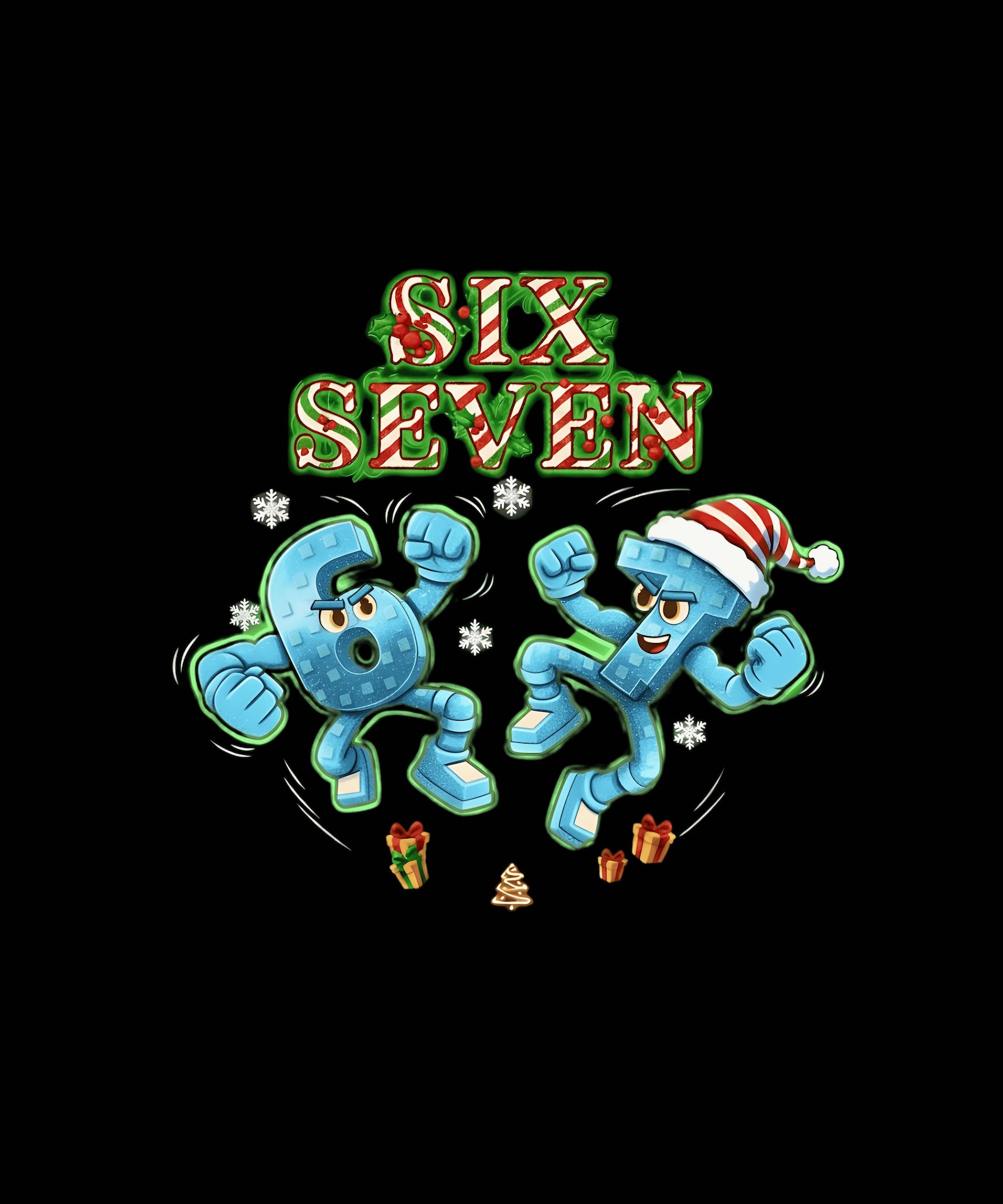 Six Seven Brainrot Meme PNG SVG for T-shirts Christmas Drip 67 Gen ...