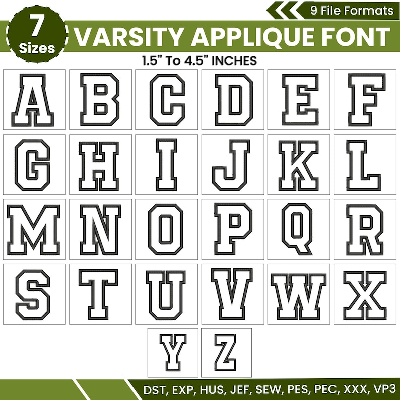 Applique Font Embroidery, Applique Alphabet Letters A-Z, Machine ...