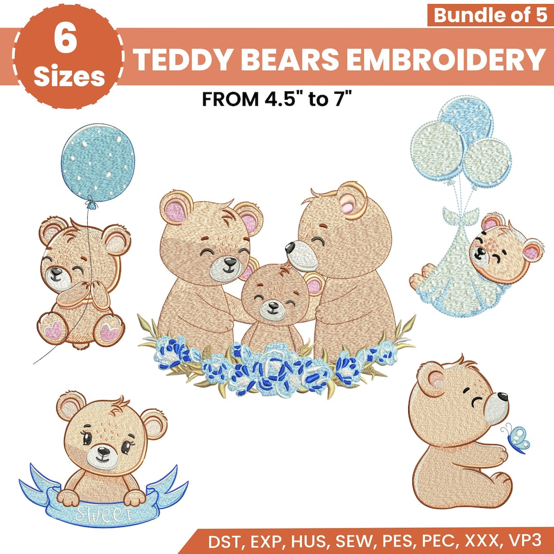 Bear Machine Embroidery Designs, Baby Girl Embroidery Design Machine ...