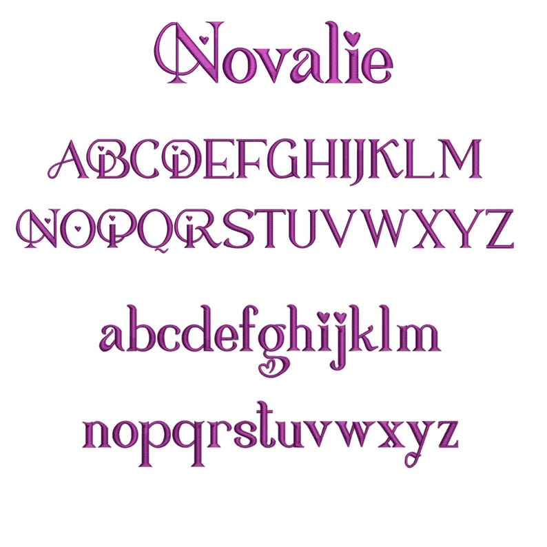 Modern Cursive Machine Embroidery Font, Monogram Script Alphabet, Satin ...