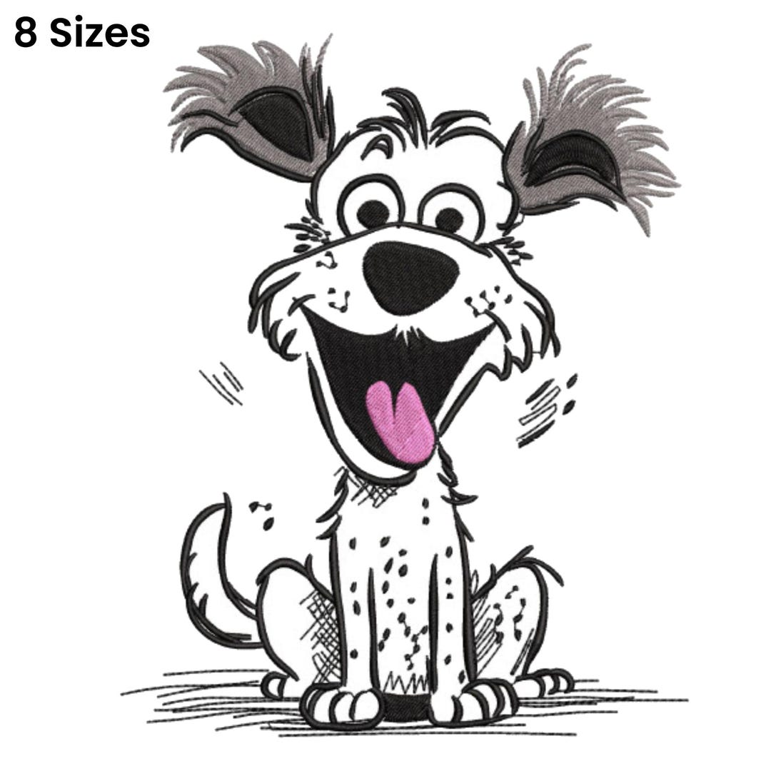 Funny Dog Embroidery Design, Dog Embroidery File, Cute Puppy Machine ...
