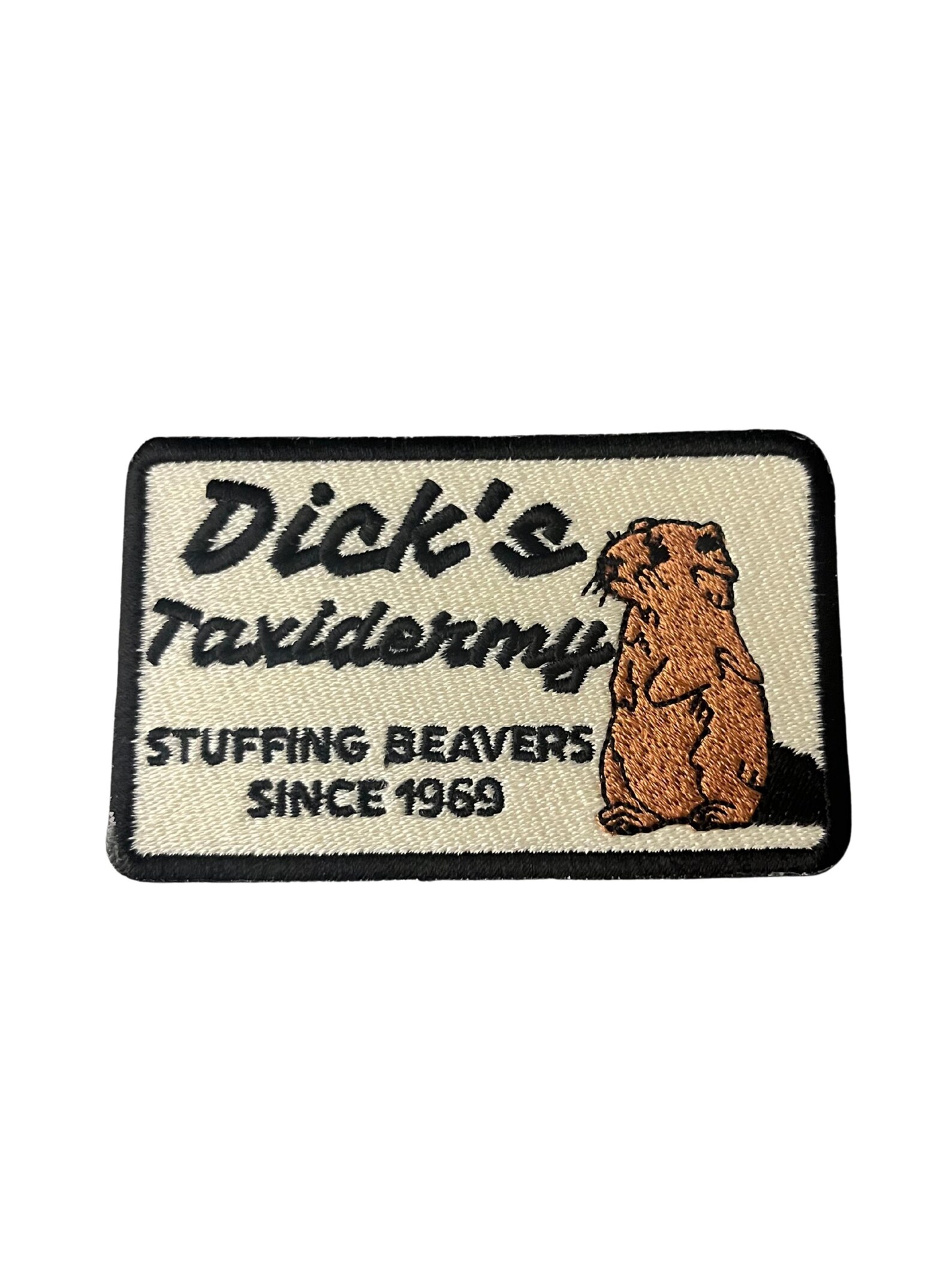 Dick’s Taxidermy Funny Beaver Patch – Adult Humor Iron on Embroidered ...