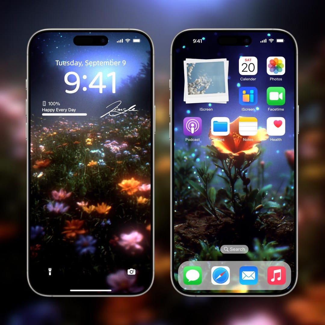 Dreamcore Wildflower iPhone Wallpaper Set | Liminal Nature Art (4K ...