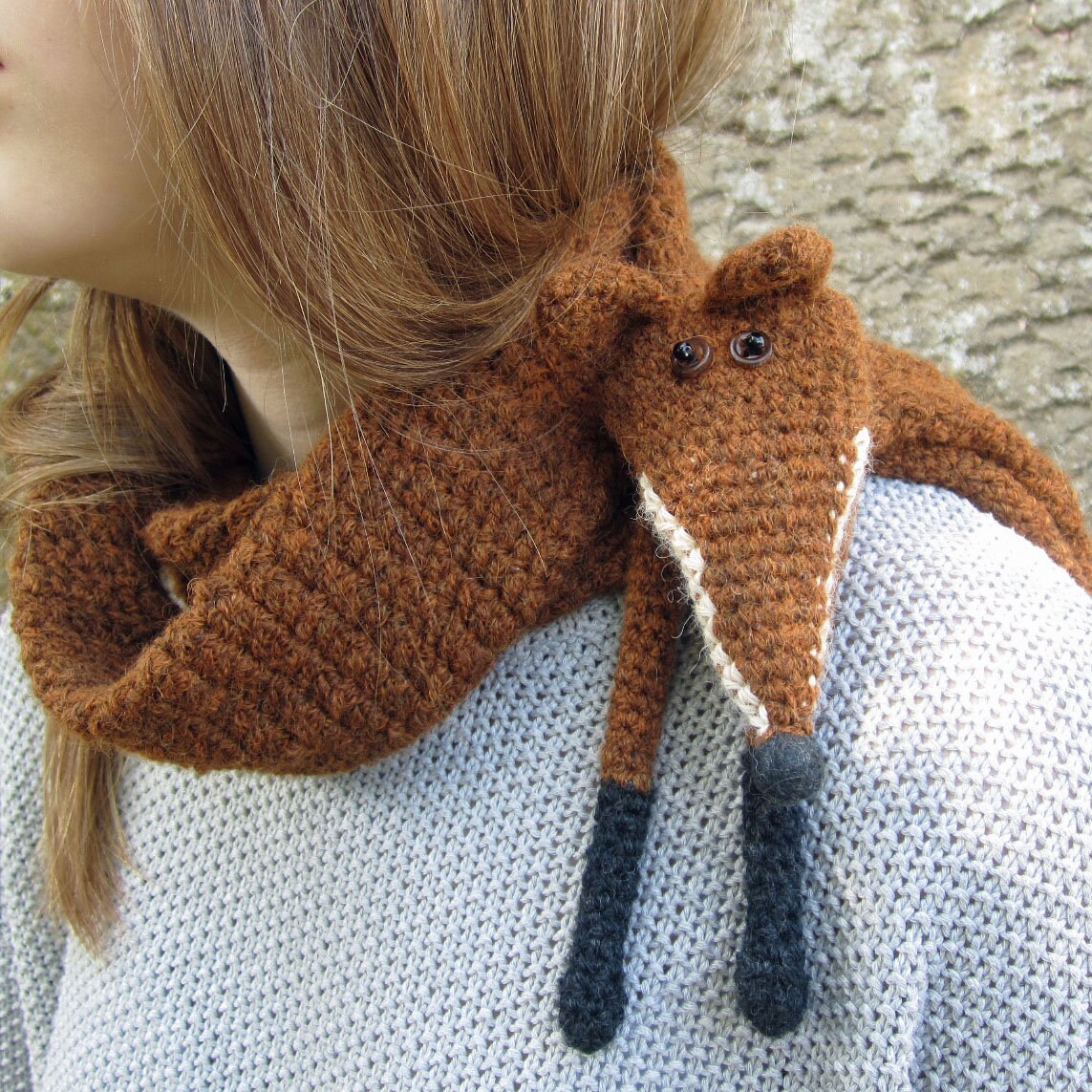 Crochet Pattern for My all New Foxy Fraise A Foxy Scarf to - Etsy UK