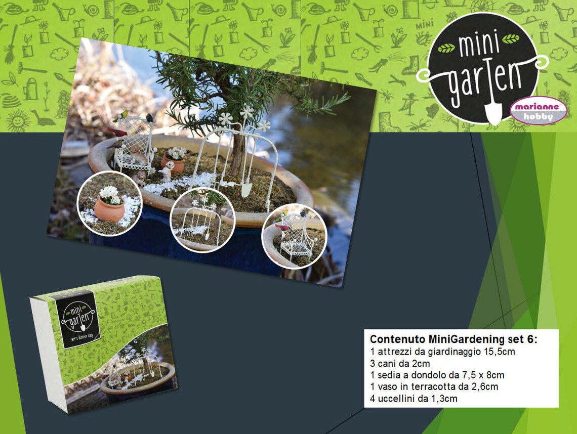 Mini Garden Set Fairy Garden Furniture Outdoor Doll's | Etsy