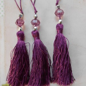 Tassel Coloured Silk Tassels With Beads Cm 18 - Etsy