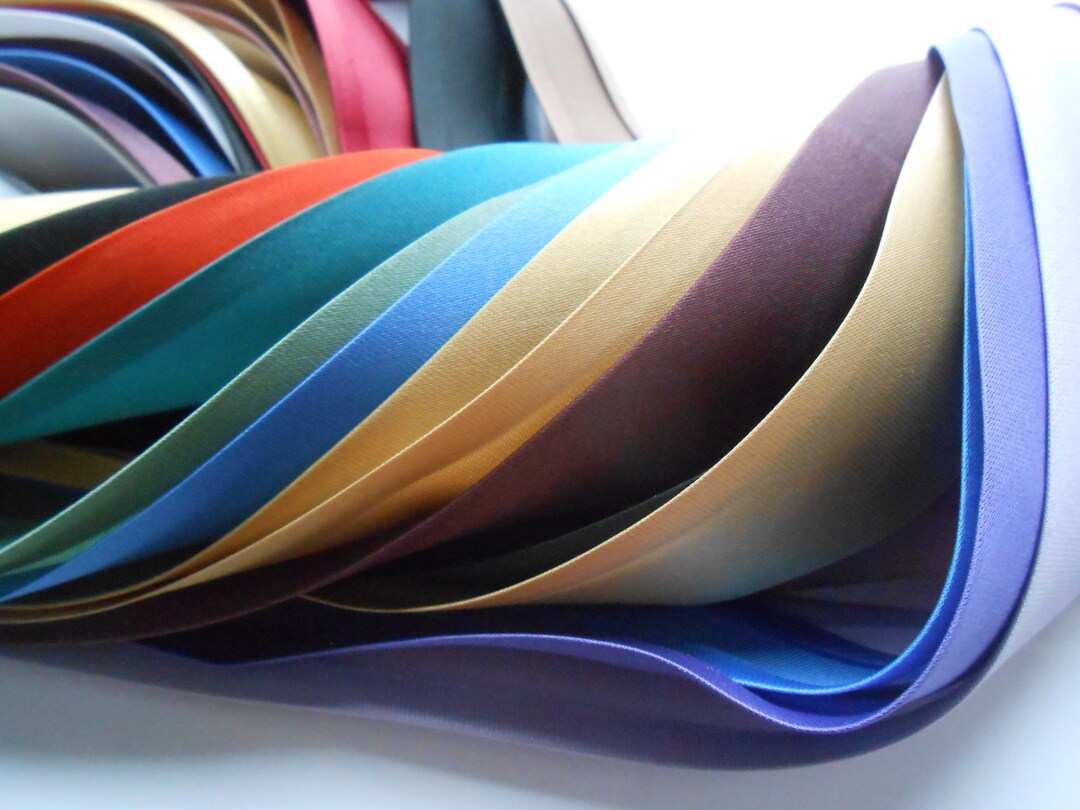 Satin Bias Tape Binding 1" Width 48 Mt Samples - Etsy