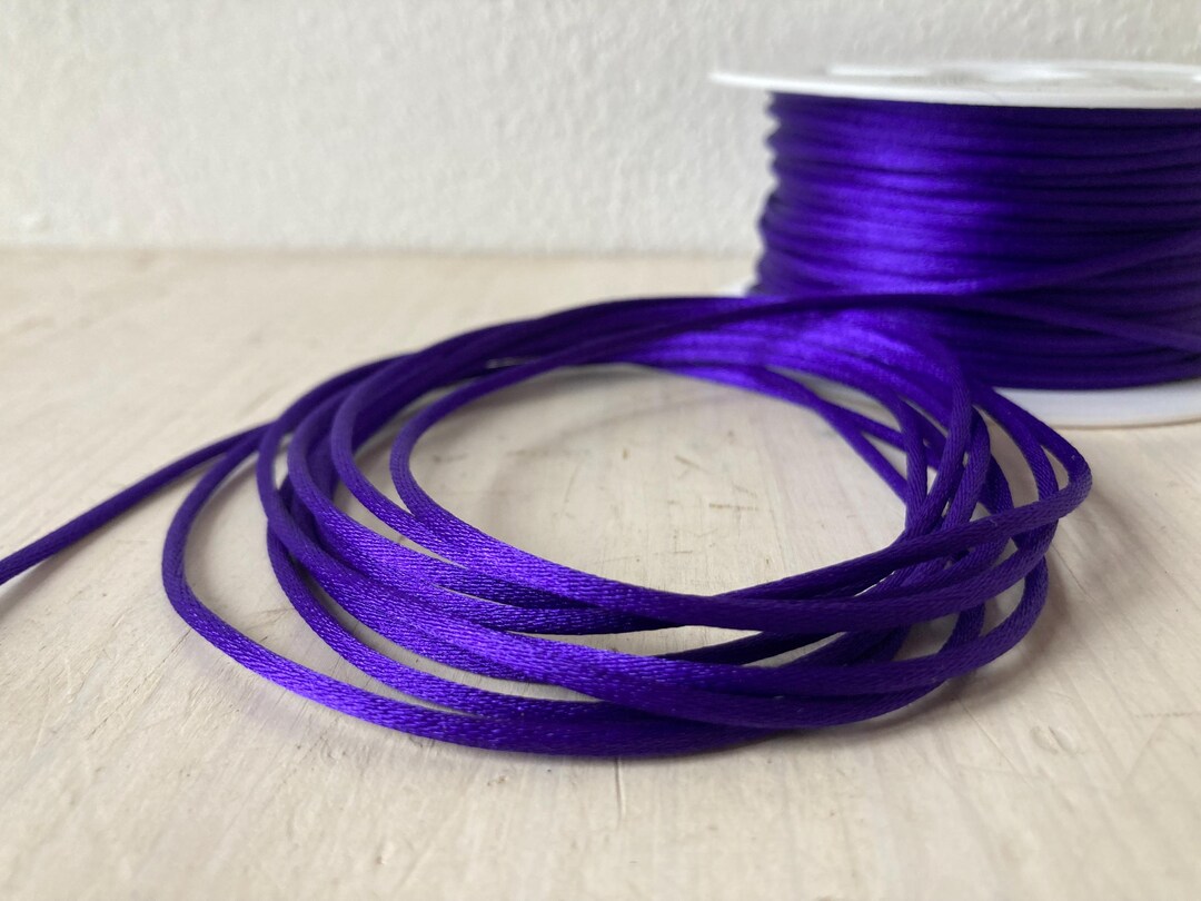 Rat Tail Cord Purple Satin 2mm Width 5 Yds - Etsy