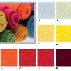 Felt Sheets 2 Pcs Craft Thick Felt Solid Colors Cm 20x30 - Etsy