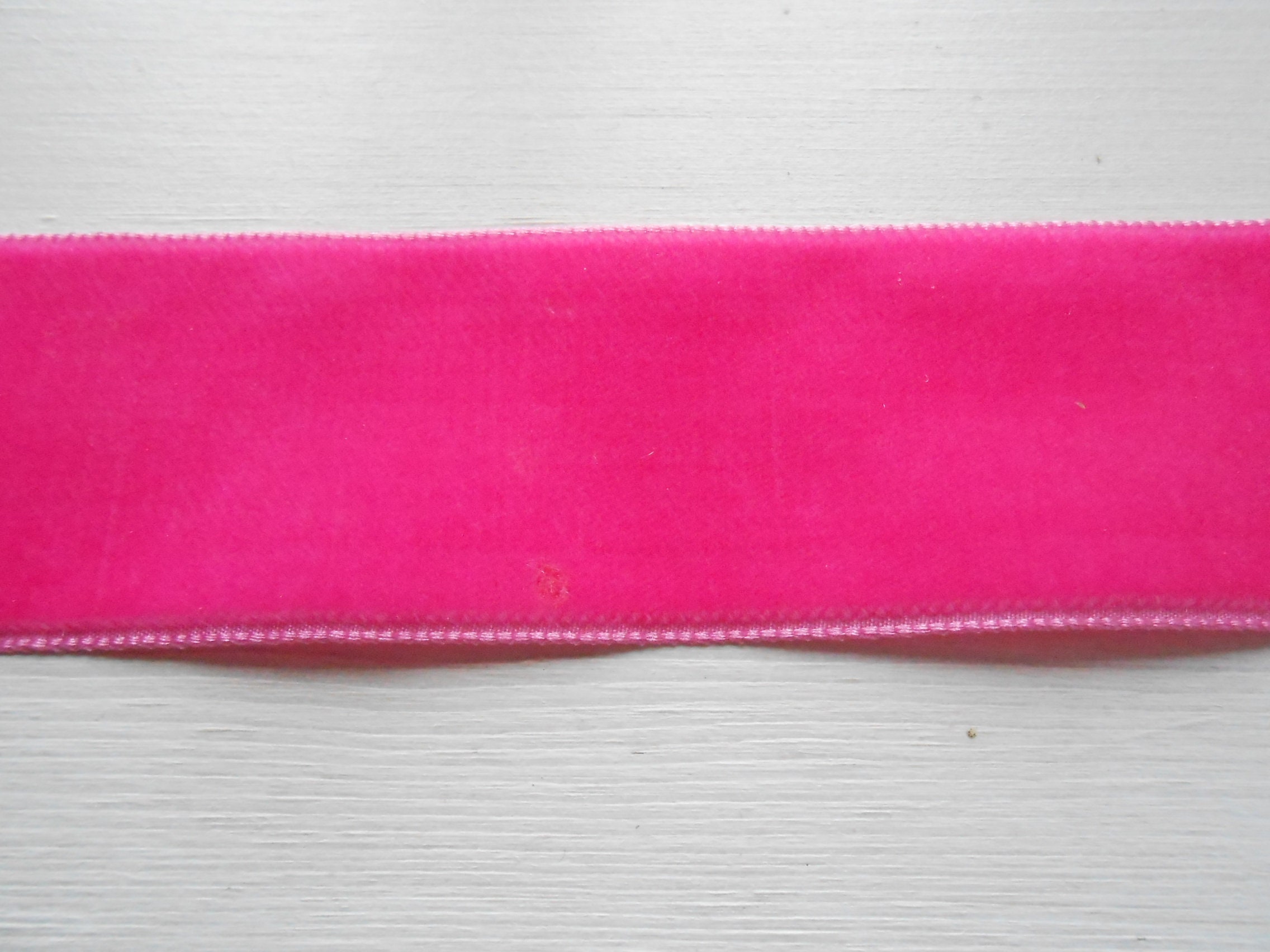 Velvet Ribbon Hot Pink 2 Yards 1 1/2width | Etsy