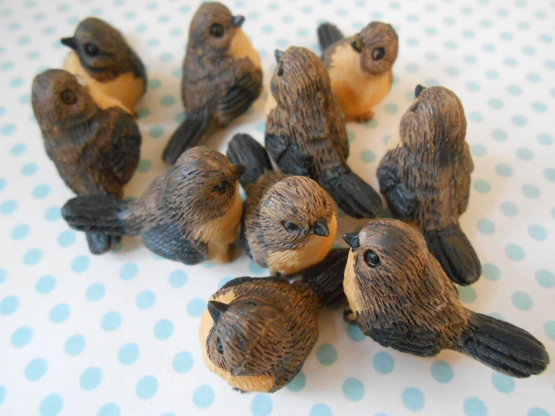 Miniature Supplies Mini Birds Forest Animals Set of 4 - Etsy