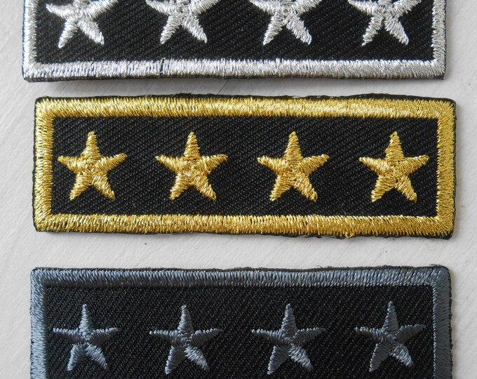 Military Patches Set of 2 Iron on Appliques Stars Military Ranks - Etsy