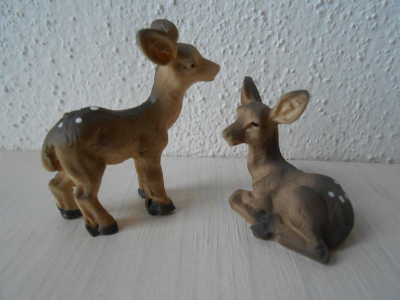 Miniature Supplies Mini Deer Couple Forest Animals Set of 2 - Etsy
