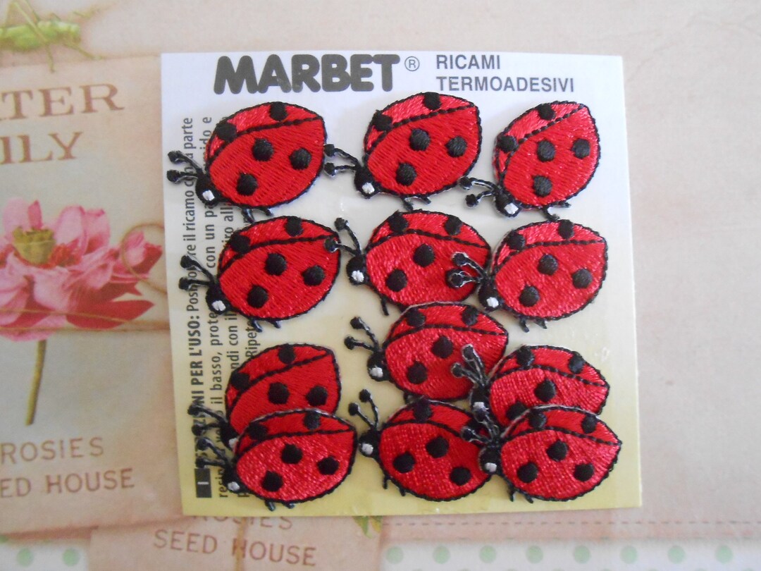 Ladybugs Patch Appliques Embroidered Iron on 6 Pcs Children ...