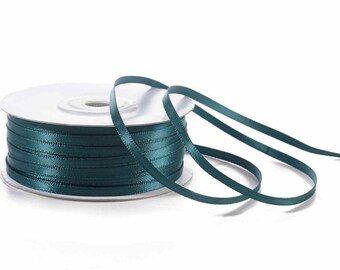 Emerald Green Ribbon, Double Faced Satin Ribbon, Widths Available: 1 1/ ...
