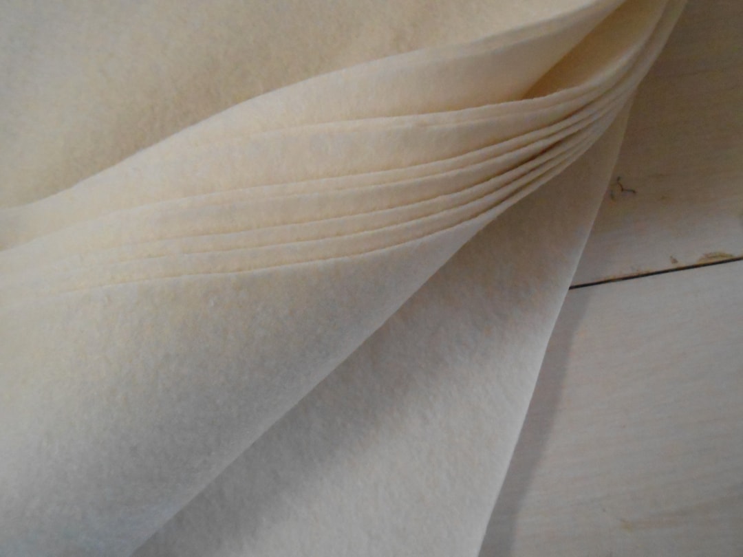 Felt 5 Sheets Craft Thin Felt Solid Color Patchwork Cm 30x40 off White ...
