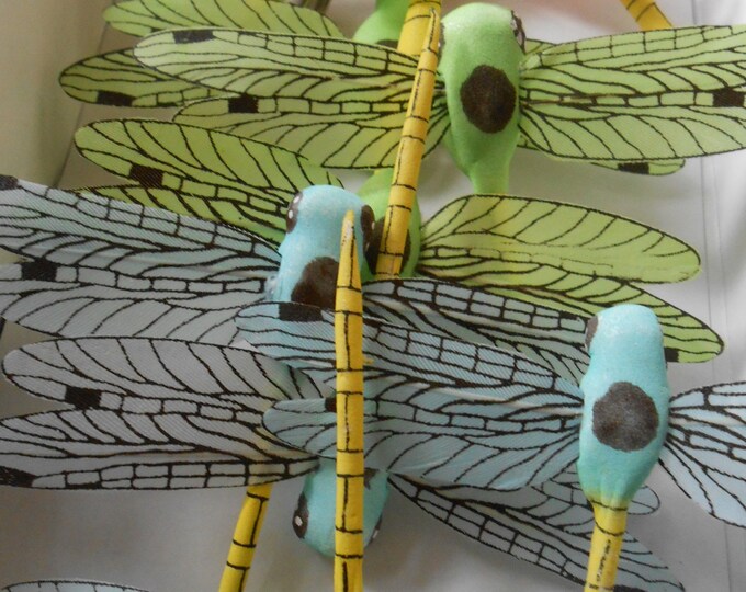 Artificial Dragonflies Set of 12 on Clip - Etsy