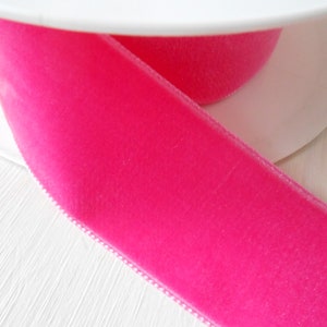 Velvet Ribbon Hot Pink 2 Yards 1 1/2"width - Etsy