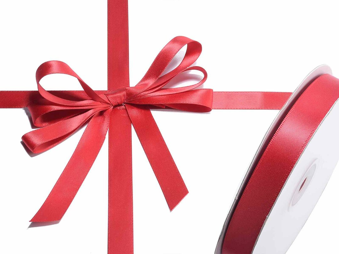 Ribbon Ruby Red 5/8 Width Double Face Satin 10 Yards - Etsy