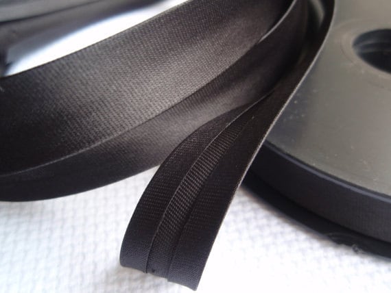 Satin Bias Tape Binding Black Sewing Edge - Etsy