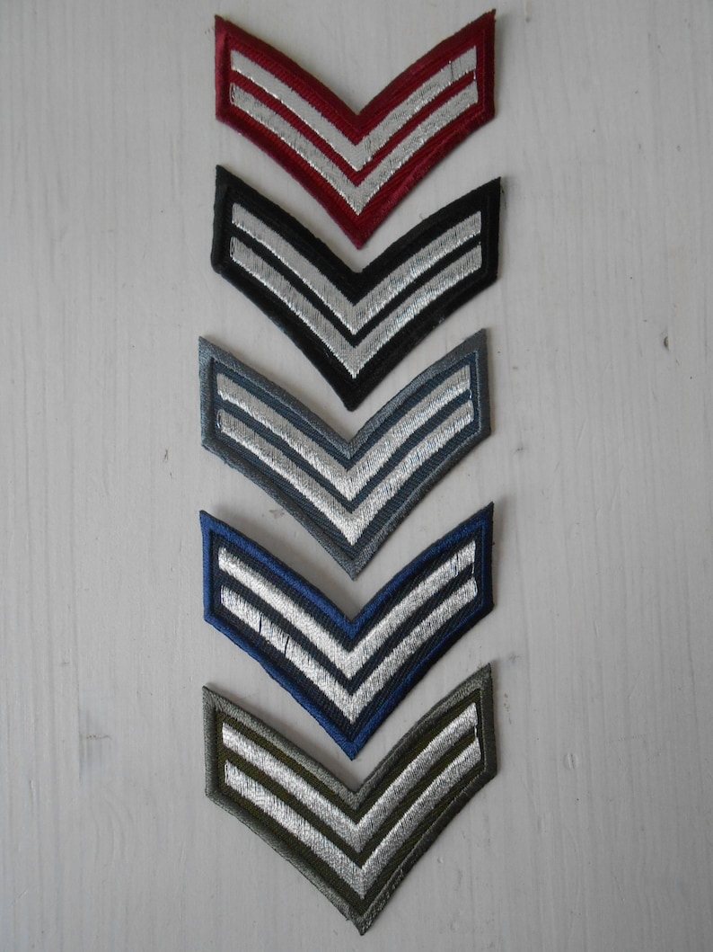 Military Iron on Set of 5 Embroidered Arm Patches Epaulette - Etsy