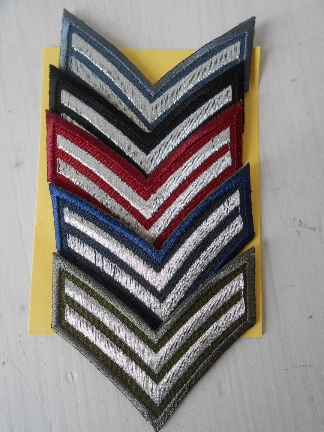 Military Iron on Set of 5 Embroidered Arm Patches Epaulette Assorted ...