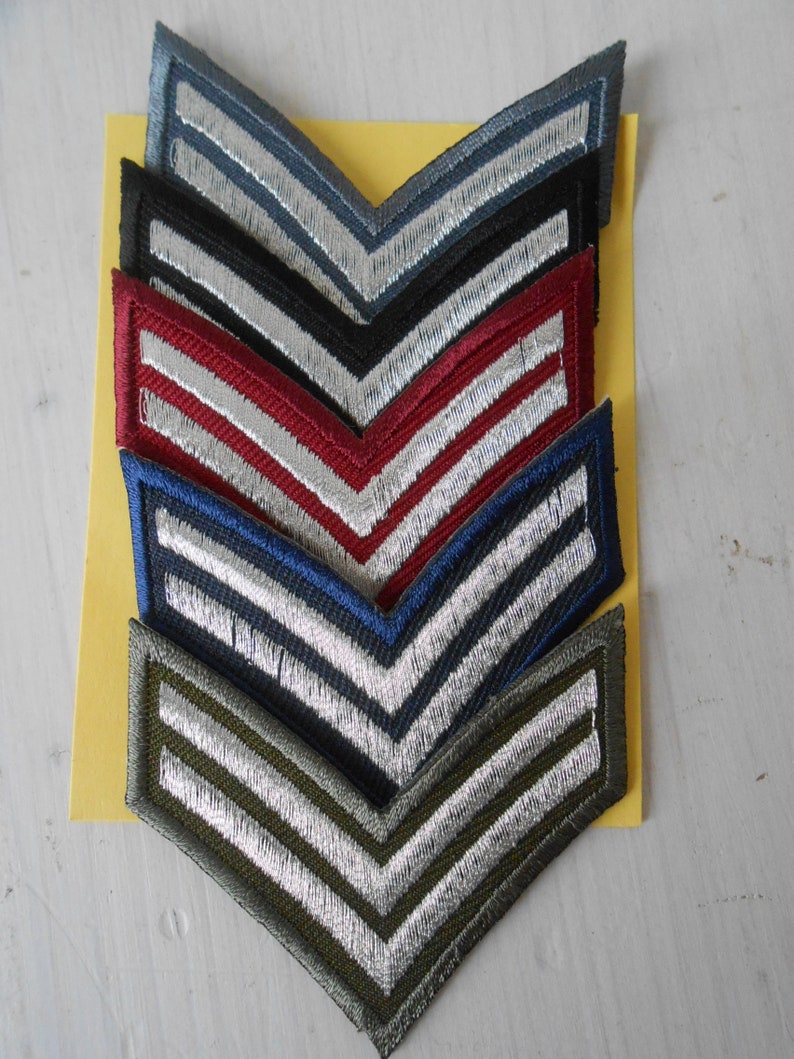 Military Iron on Set of 5 Embroidered Arm Patches Epaulette - Etsy