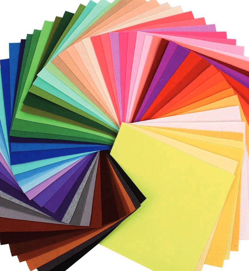 Felt 10 Sheets Craft Thin Felt Solid Colors Patchwork Cm 20x30 - Etsy