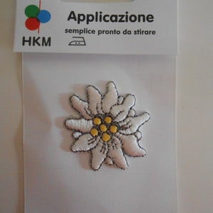 Edelweiss Iron on Embroidered Patch Applique Set of 2 - Etsy