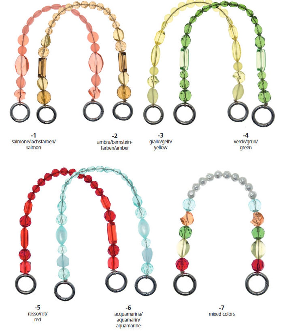 Bag Handle Bijoux Purse Handle Jewel Acrylic Beads DIY - Etsy