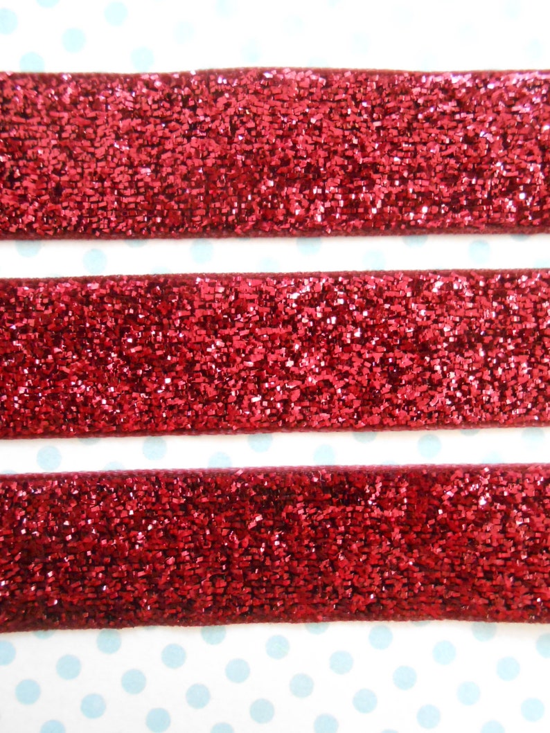Velvet Red Trim Metallized Ribbon 5 Yards 5/8 Width - Etsy