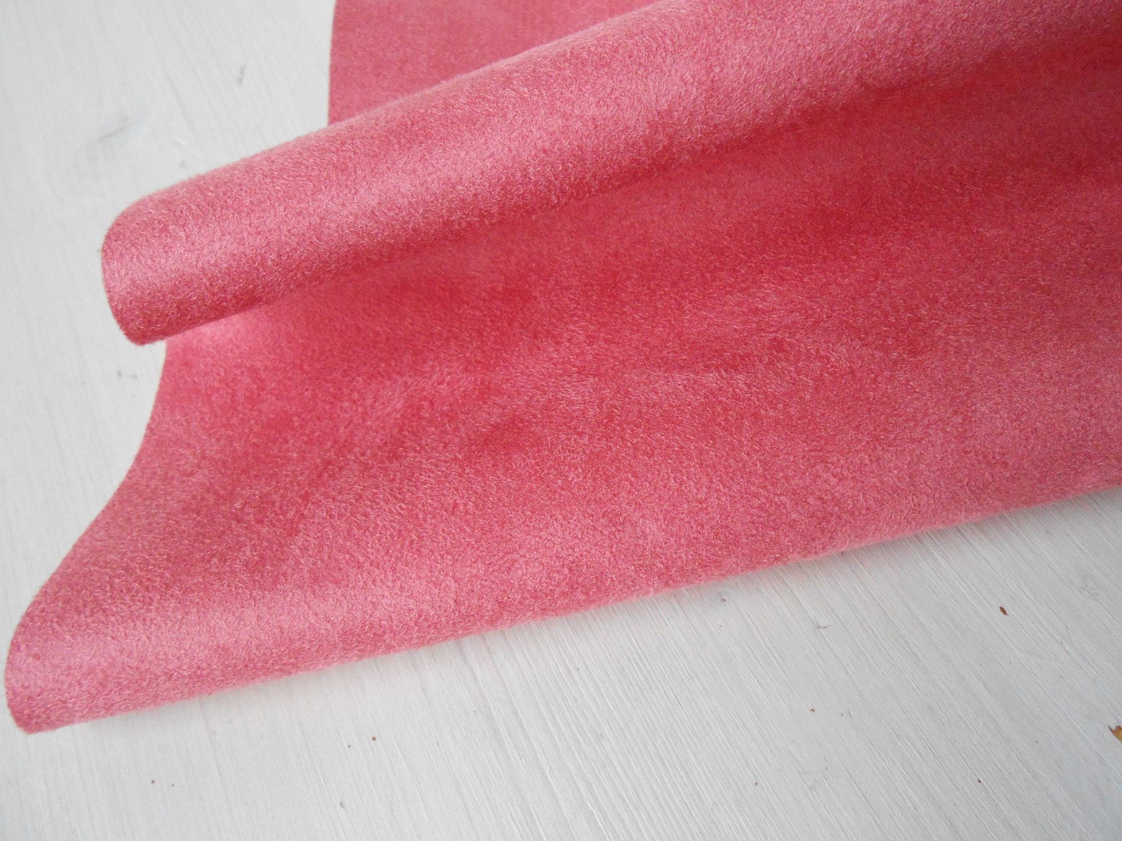 Vegan Leather Suede Pink Double Face Craft Leatherette 70 X 50 Cm Sheet ...