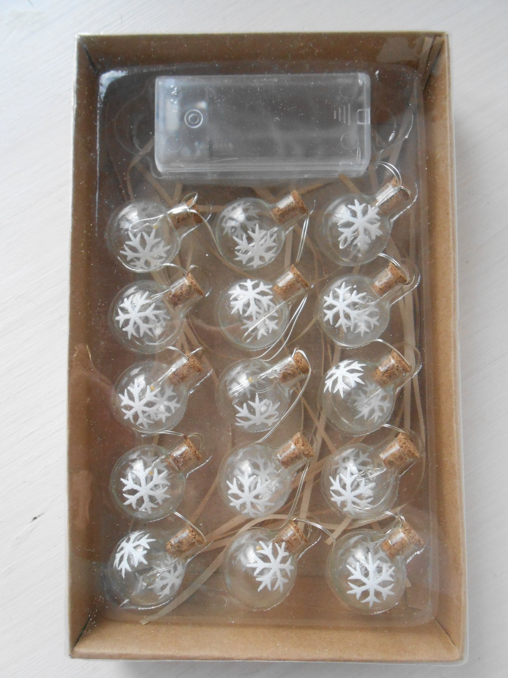 Christmas Lights String Glass Balls LED 15 Warm White Indoor | Etsy