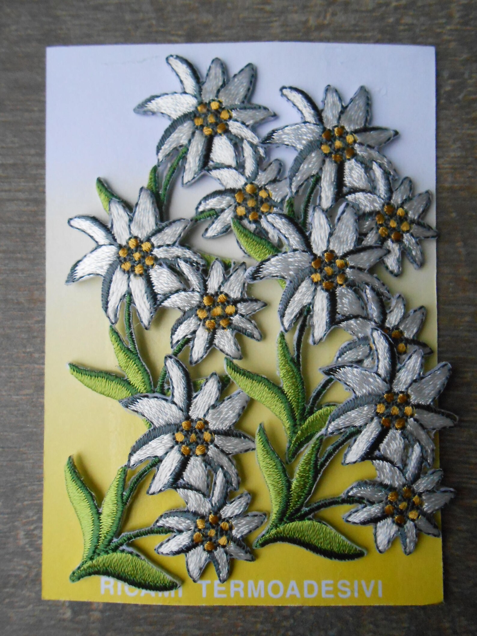 Edelweiss Iron on Embroidered Patches Set of 2 Appliques - Etsy
