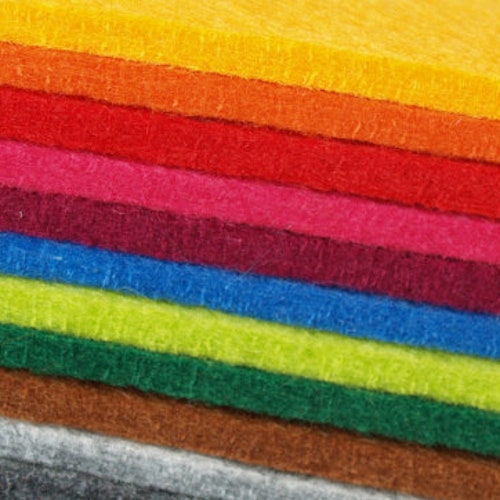 Natural Wool Felt Sheet Craft Thick Needle Felt Solid Colors - Etsy