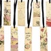 Stationery Bookmarks Vintage Style Satin Ribbon Set of 8 - Etsy