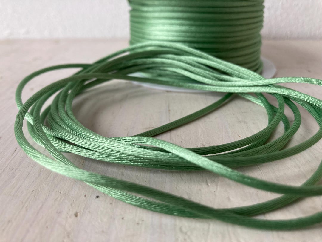 Rat Tail Cord Sage Green Satin 2mm Width 5 Yds - Etsy