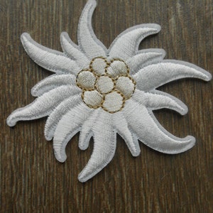 Edelweiss Iron on Set of 3 Embroidered Patch Appliques - Etsy