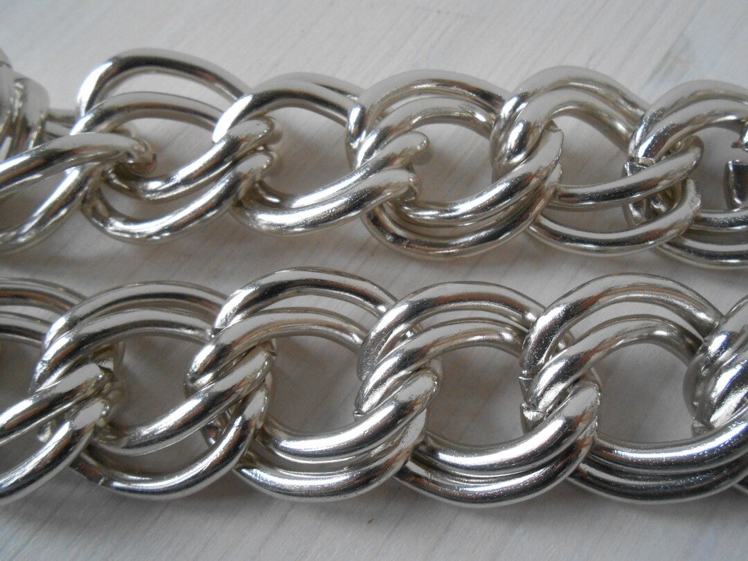 Chain Aluminium Silver Bag Handle 1 Meter Wide Link Chian - Etsy