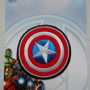 Captain America Shield Patch Embroidered Iron on Applique - Etsy