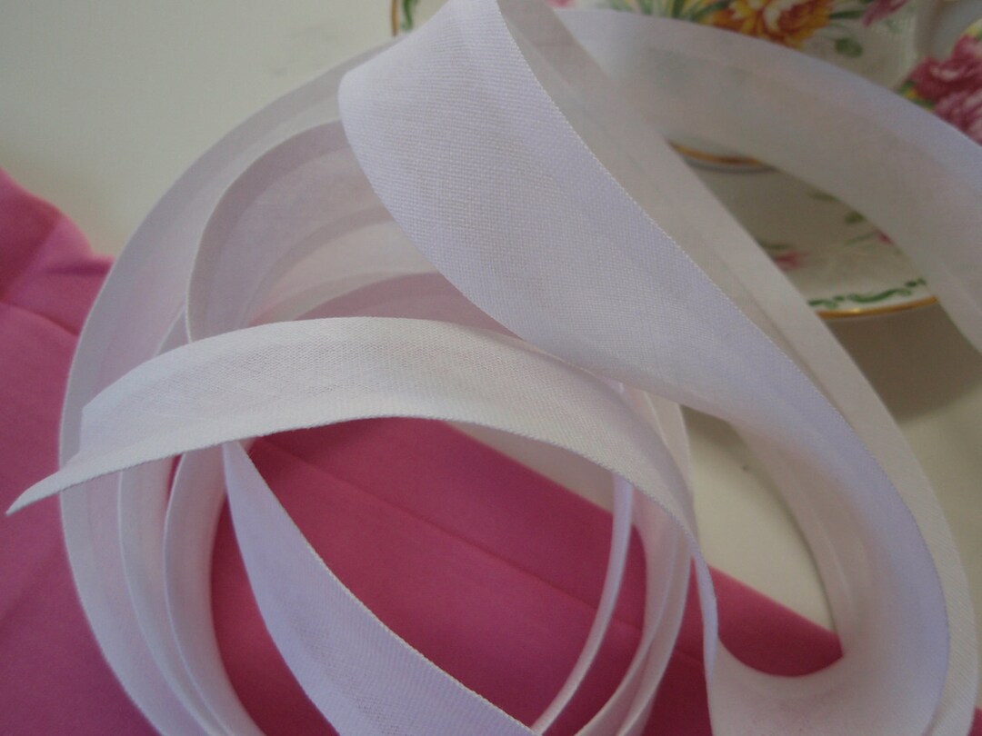 Cotton Bias Tape Binding White 1