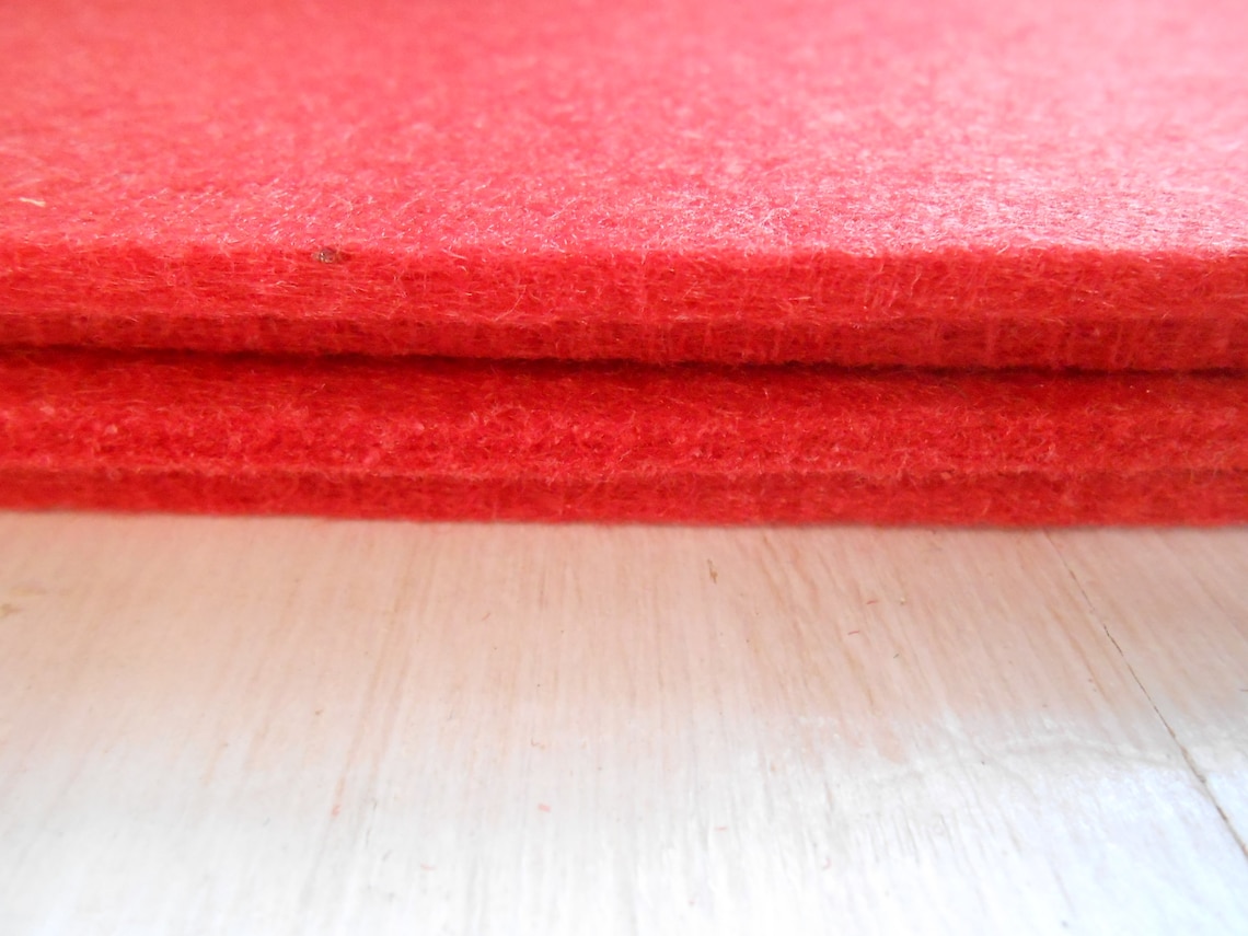 Felt Sheets 2 pcs Craft Thick Felt cm 20x30 Brick Red | Etsy