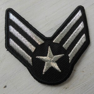 Military Patches Set of 2 Iron on Appliques Military Ranks Miltary ...