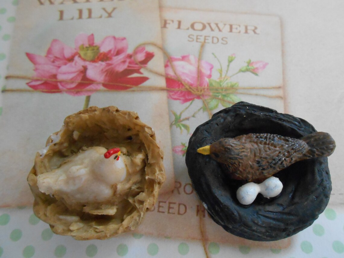 Miniature Nests Doll's House Fairy Garden Mini Animals Set - Etsy
