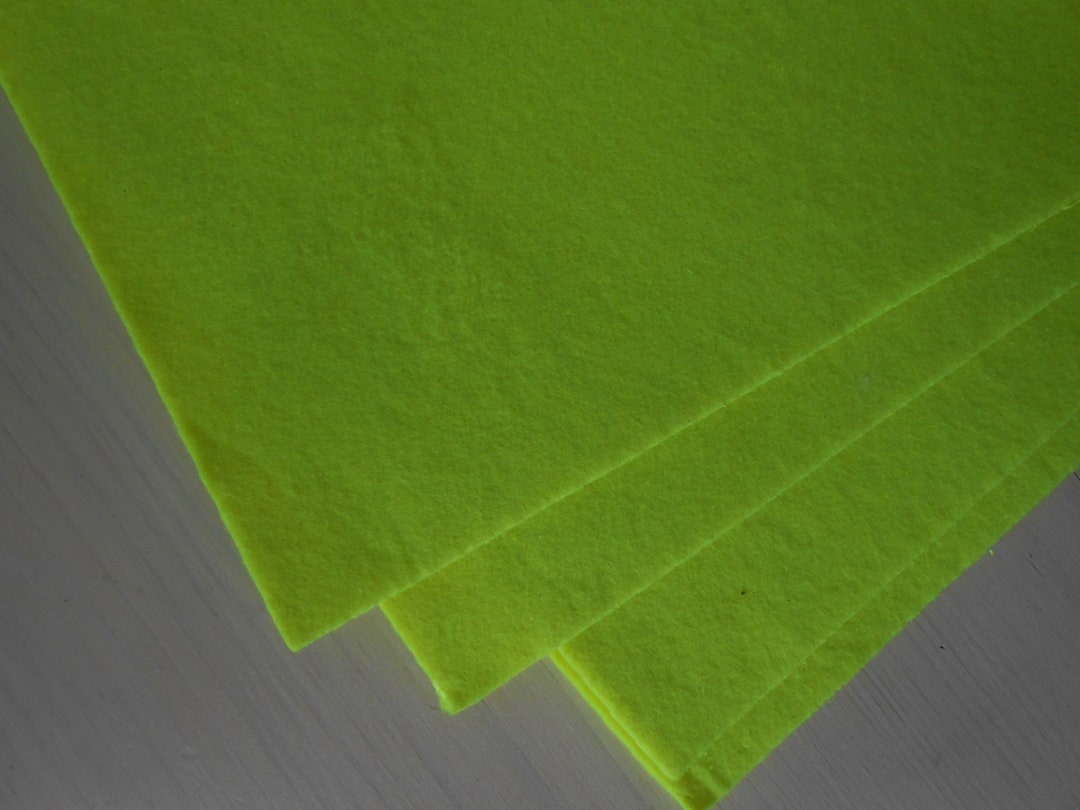Hoja de fieltro Artesanía Fieltro Grueso Fieltro Amarillo Color Sólido ...