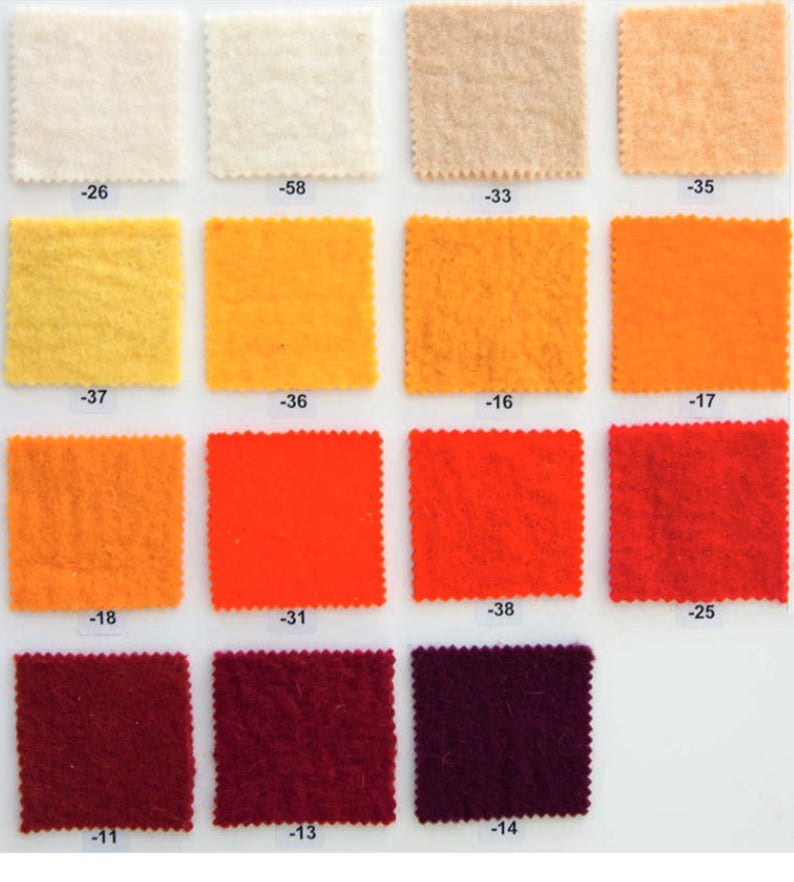 Natural Wool Felt Sheet Craft Thick Needle Felt Solid Colors - Etsy