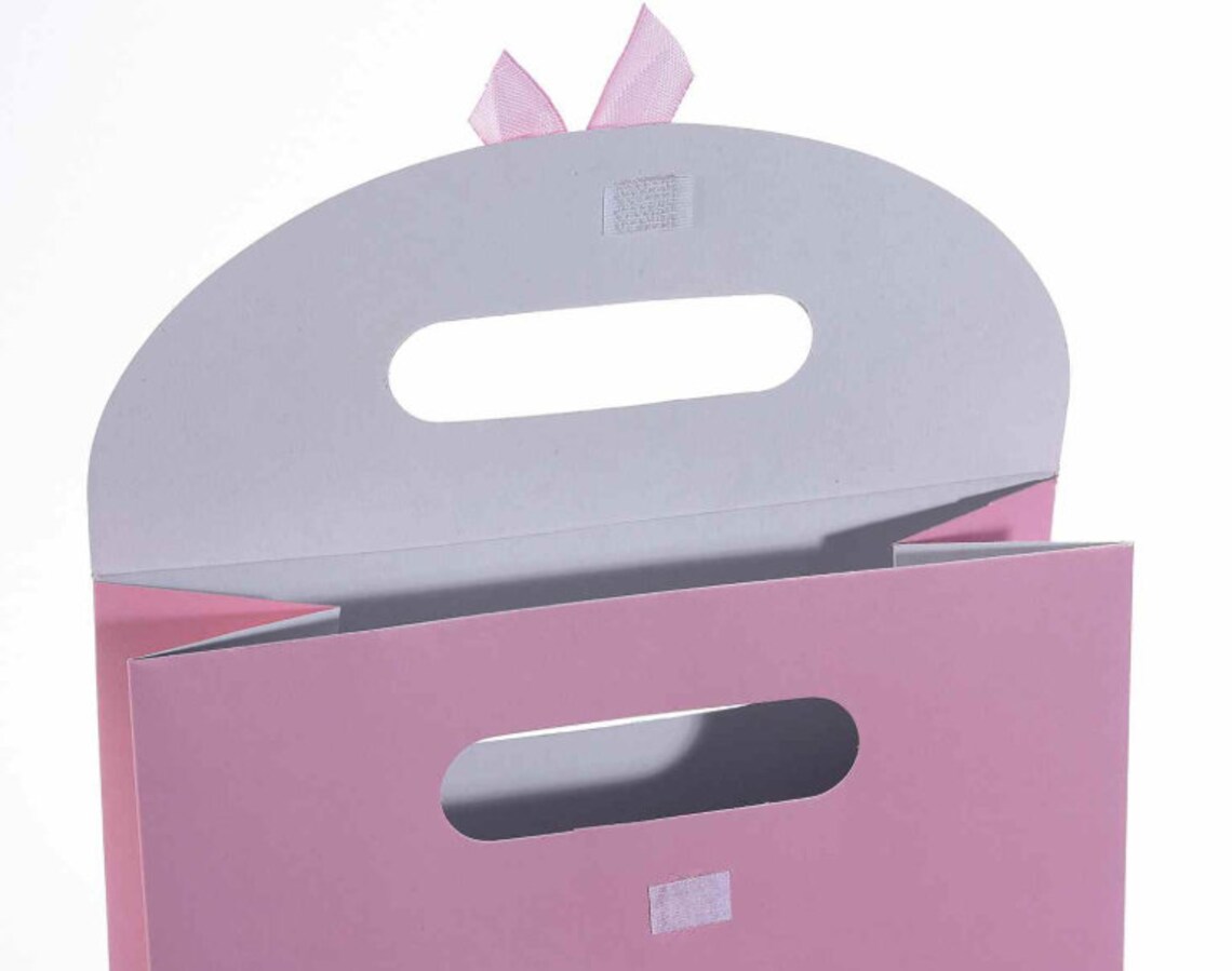 Gift Bags Colored Paper Bags With Ribbon 6 Pcs Assorted | Etsy