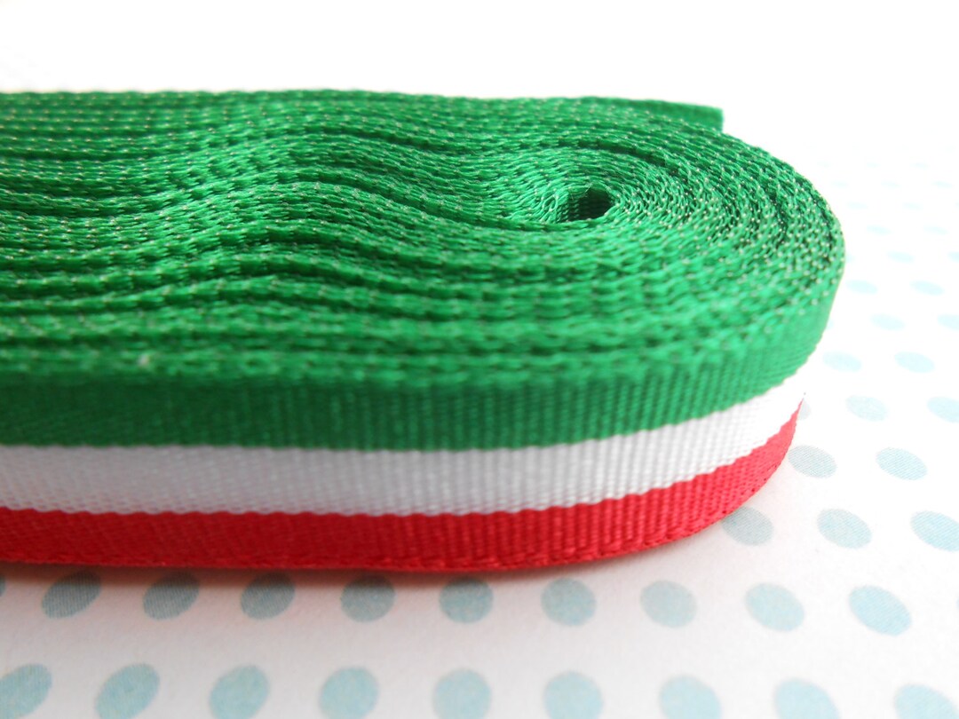 Flag Ribbon Italian Flag 3/8" Width 10 Yards - Etsy